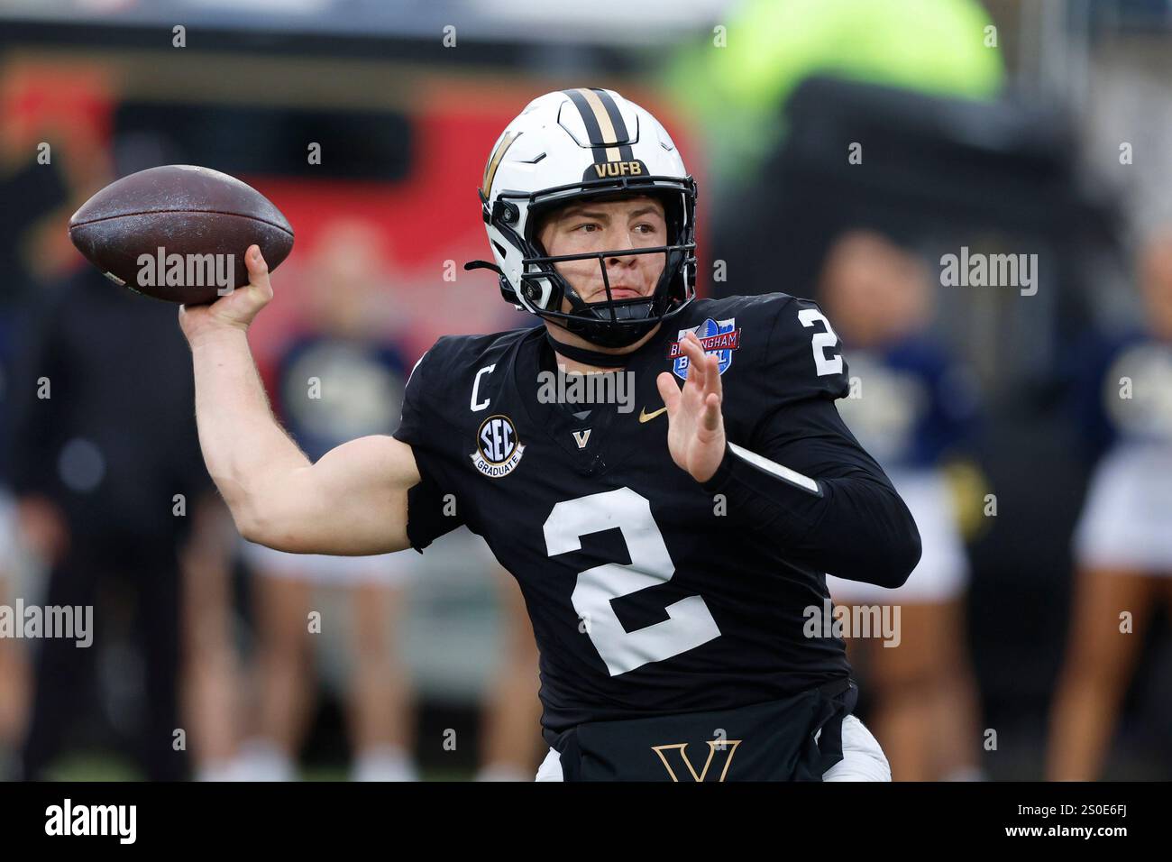Vanderbilt quarterback Diego Pavia throws a pass against Georgia Tech ...