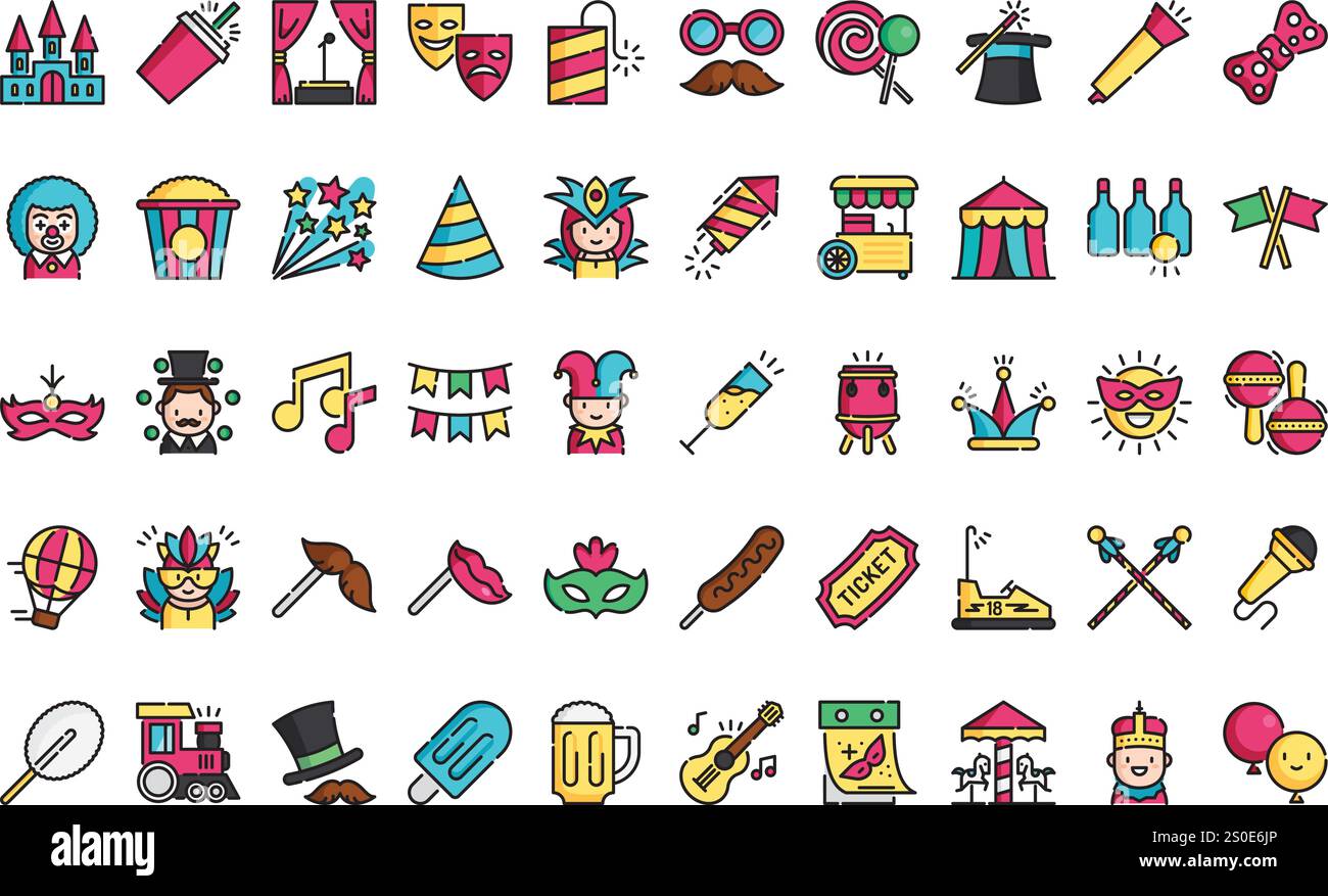 Carnival icons High-Quality Vector Icons Collection with Editable ...