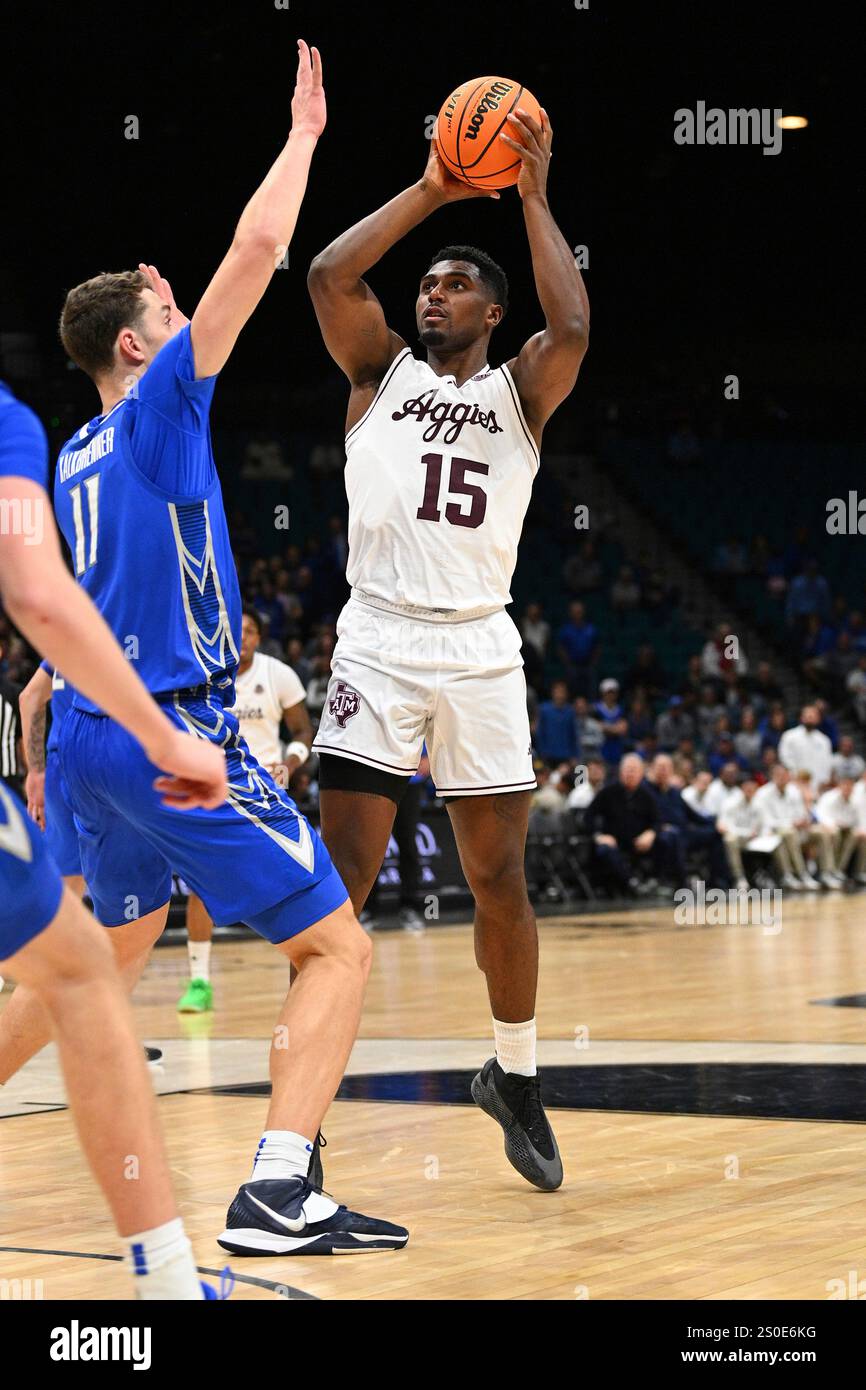 LAS VEGAS, NV - NOVEMBER 27: Texas A&M Aggies forward Henry Coleman III ...