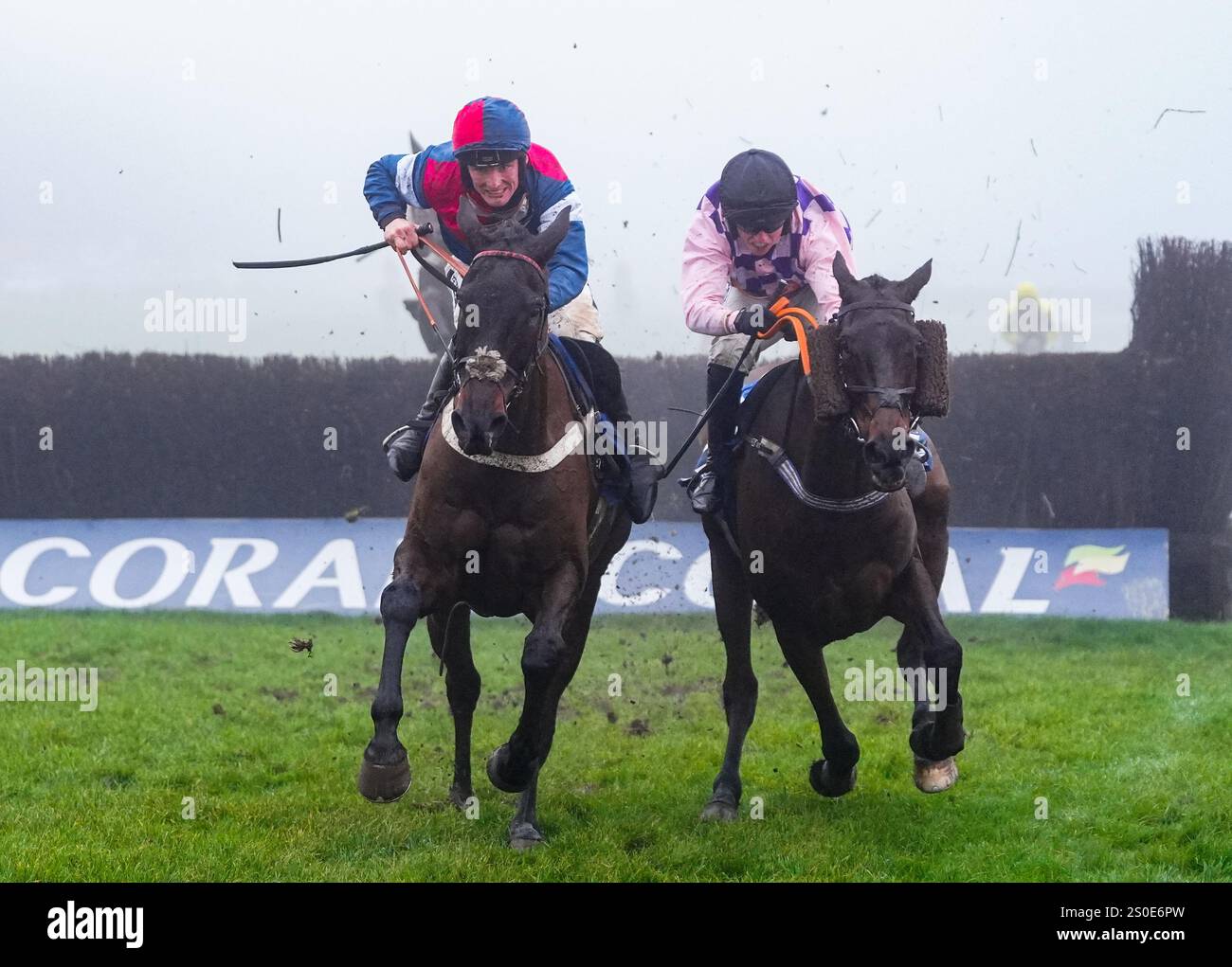 Val Dancer ridden by Charlie Hammond (right) on their way to winning ...
