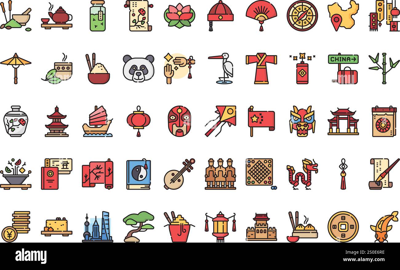 China icons High-Quality Vector Icons Collection with Editable Stroke ...