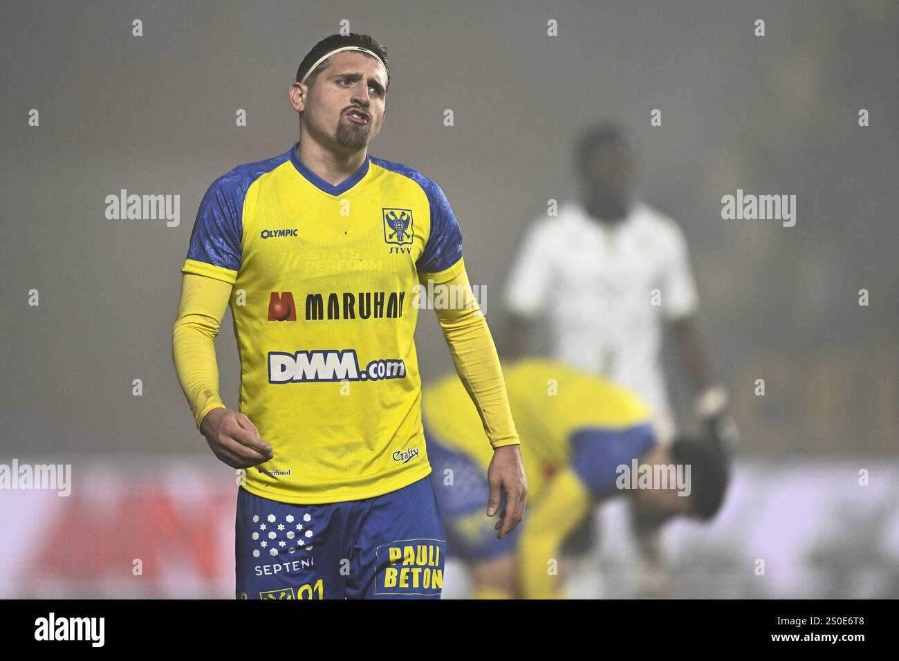 Sint Truiden, Belgium. 27th Dec, 2024. STVV's Adriano Bertaccini ...