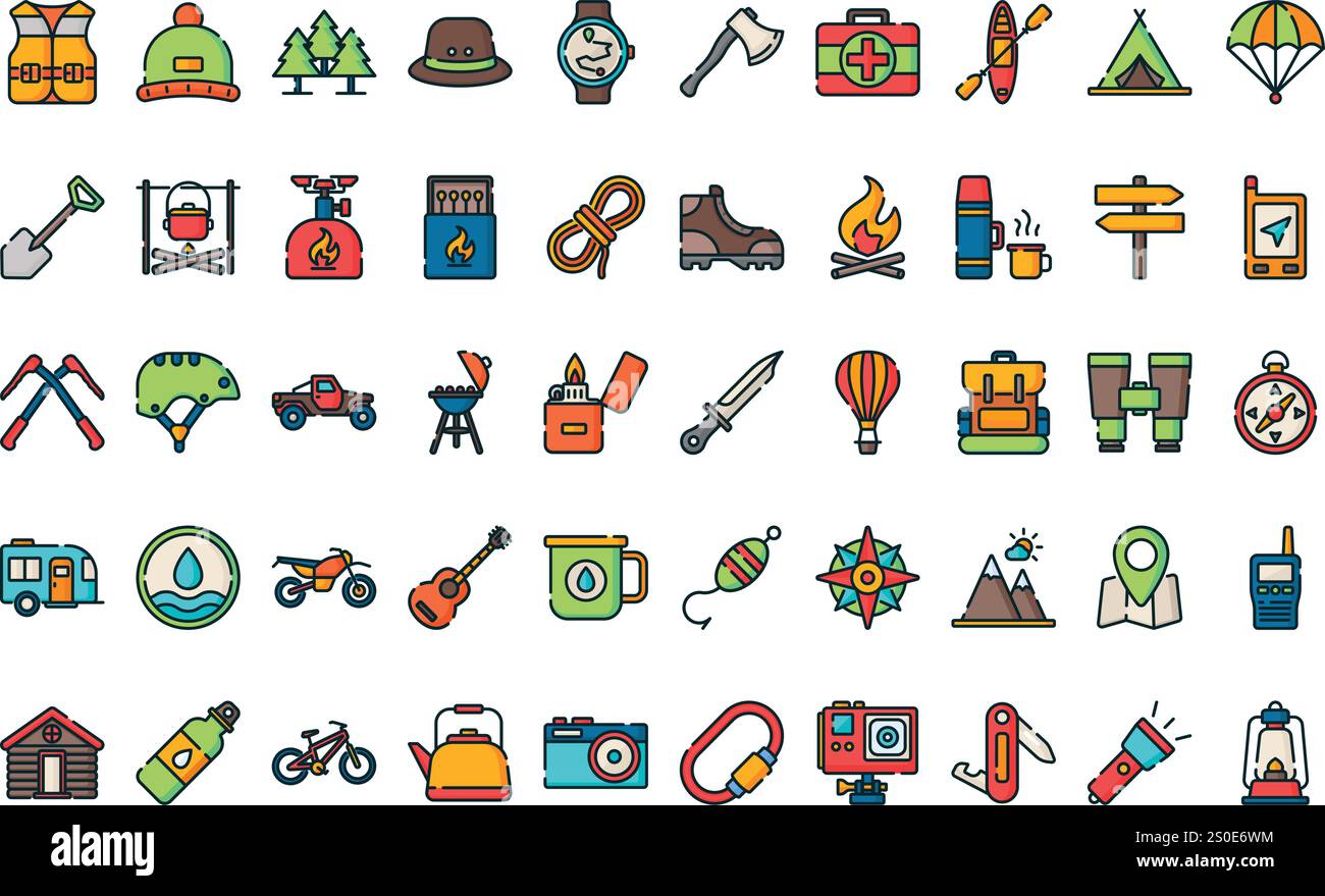 Outdoor activities icons High-Quality Vector Icons Collection with ...