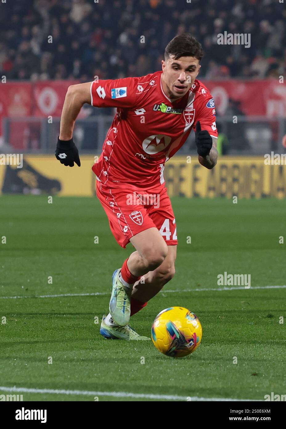 Monza, Italy. 22nd Dec, 2024. Alessandro Bianco of AC Monza during the ...
