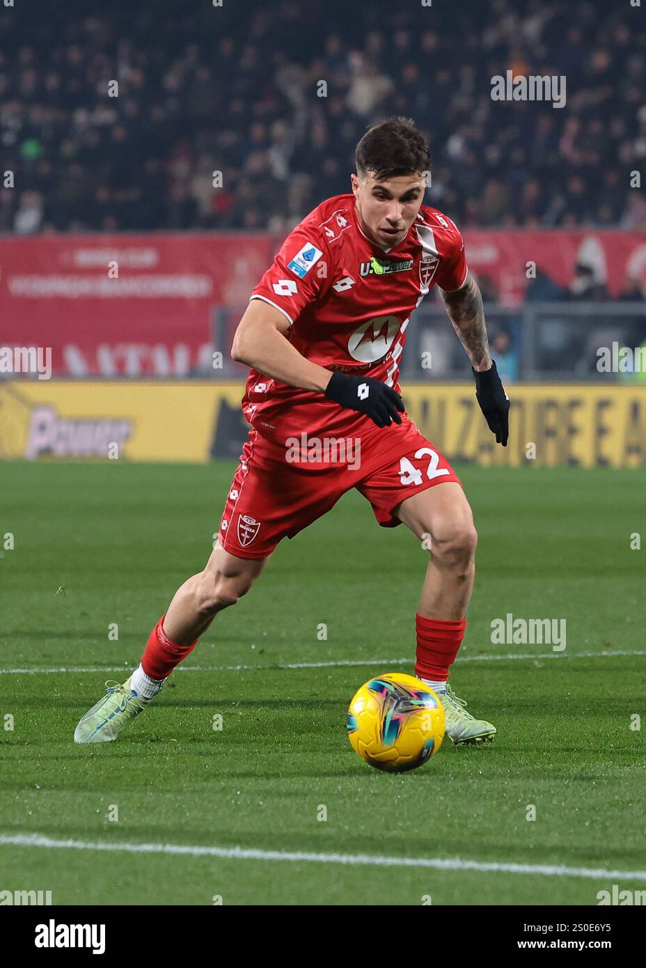 Monza, Italy. 22nd Dec, 2024. Alessandro Bianco of AC Monza during the ...