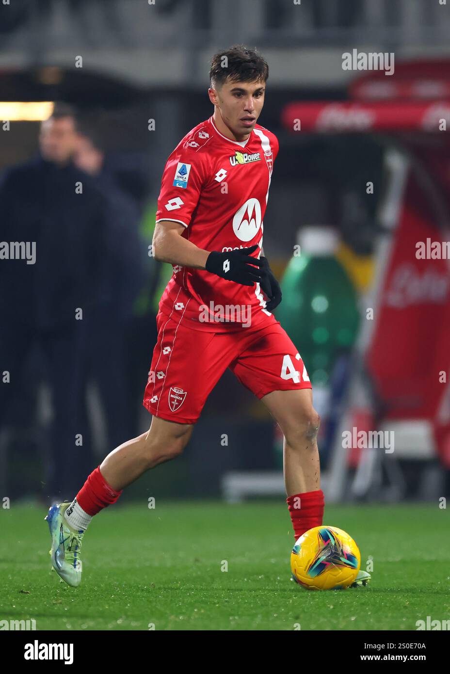 Monza, Italy. 22nd Dec, 2024. Alessandro Bianco of AC Monza during the ...