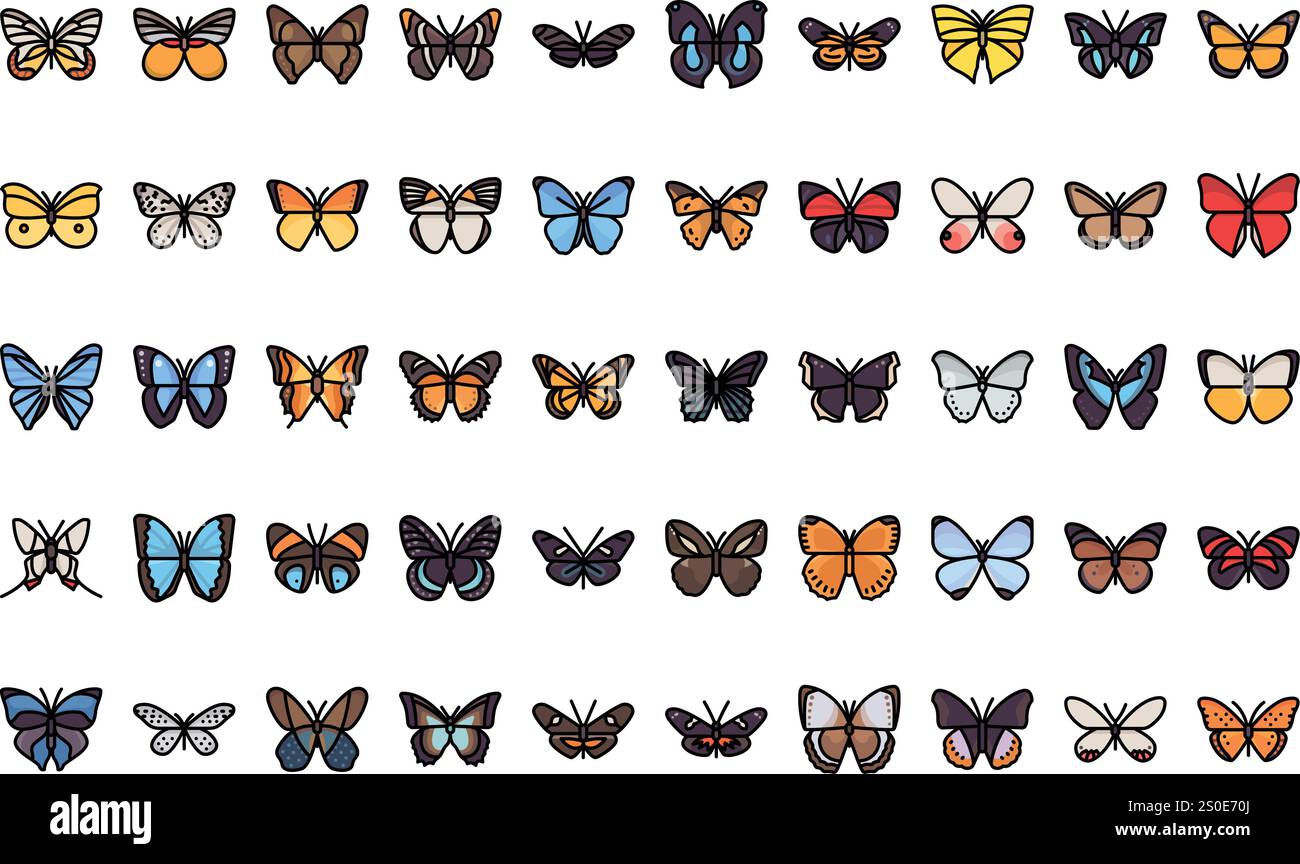Butterflies icons High-Quality Vector Icons Collection with Editable ...