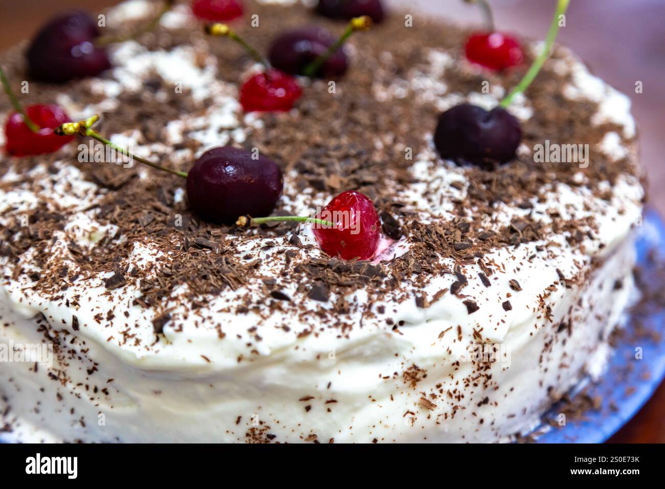 The most traditional rustic black forest pie Stock Photo - Alamy