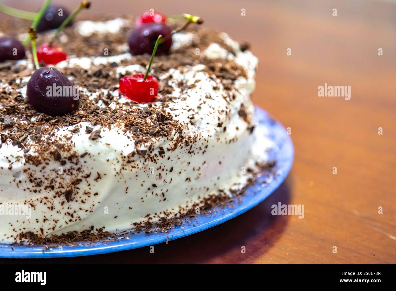 The most traditional rustic black forest pie Stock Photo - Alamy