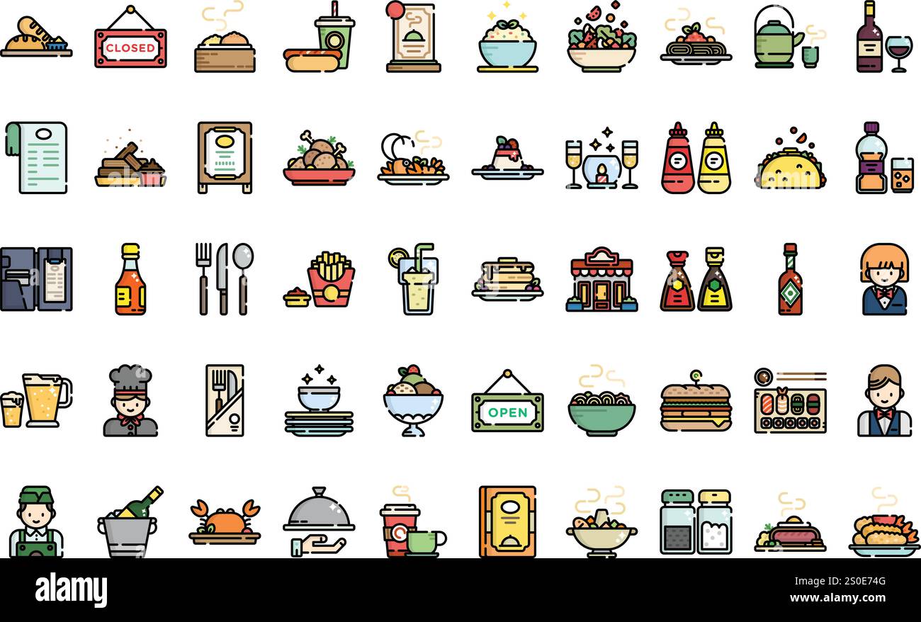 Food and restaurant icons High-Quality Vector Icons Collection with ...