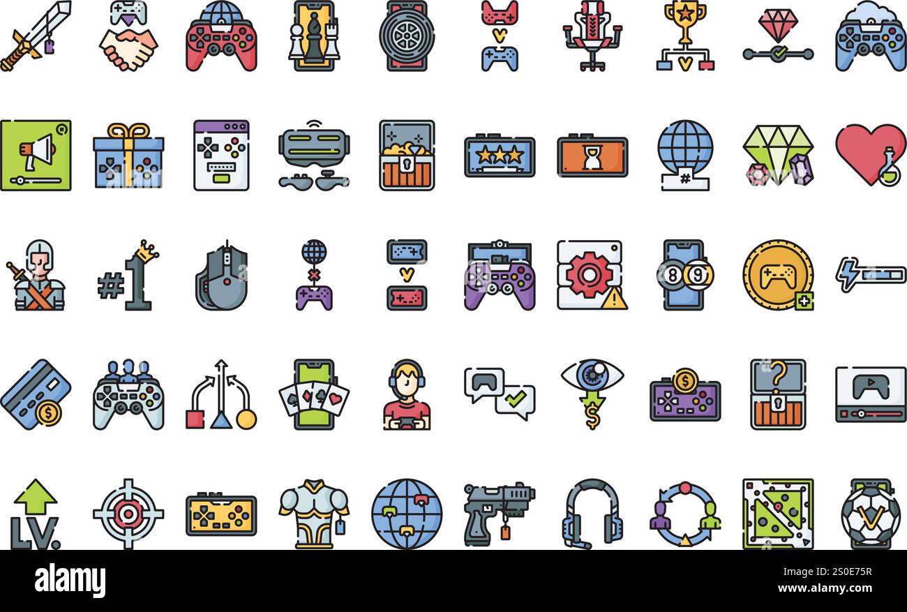 Online game icons High-Quality Vector Icons Collection with Editable ...