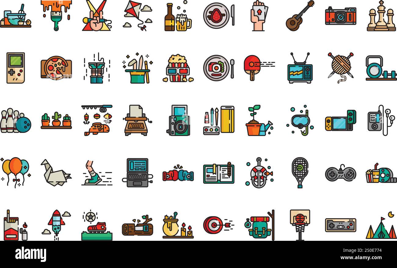 Hobbies free time icons High-Quality Vector Icons Collection with ...