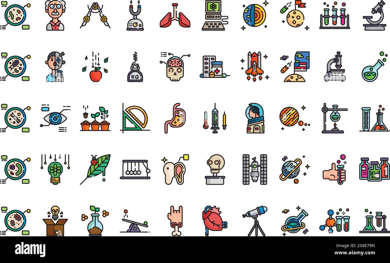 Science icons High-Quality Vector Icons Collection with Editable Stroke ...