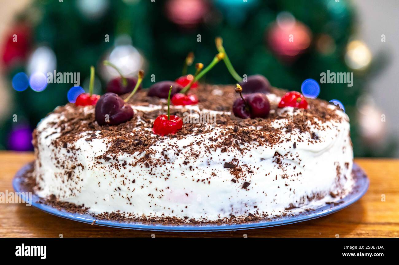 The most traditional rustic black forest pie Stock Photo - Alamy