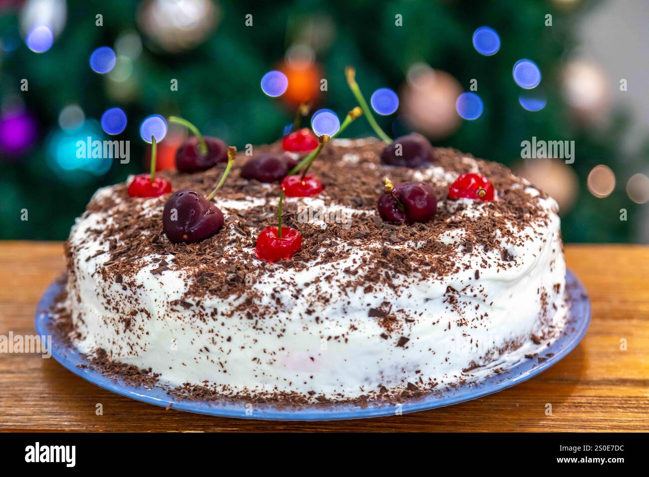 The most traditional rustic black forest pie Stock Photo - Alamy