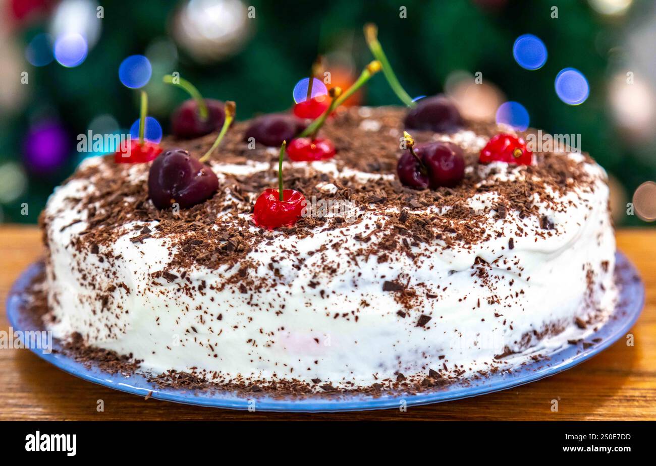 The most traditional rustic black forest pie Stock Photo - Alamy