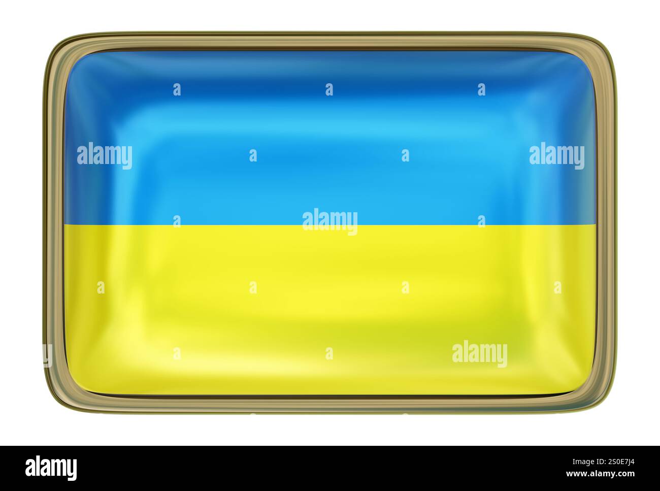 Ukrainian Flag Badge isolated onthe white background Stock Photo - Alamy