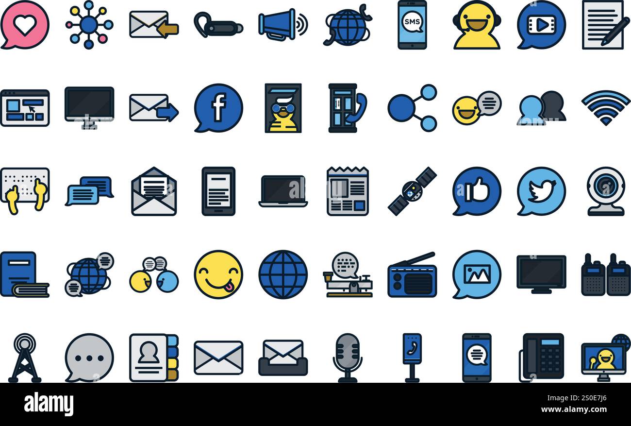 Communication icons High-Quality Vector Icons Collection with Editable ...