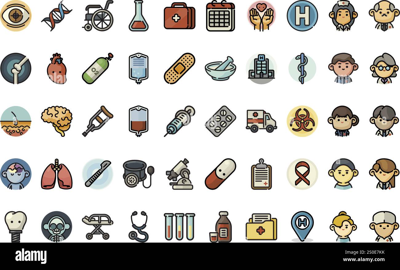Hospital icons High-Quality Vector Icons Collection with Editable ...
