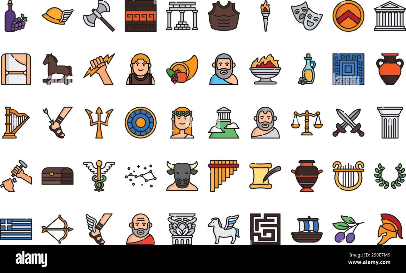 Ancient greece icons High-Quality Vector Icons Collection with Editable ...