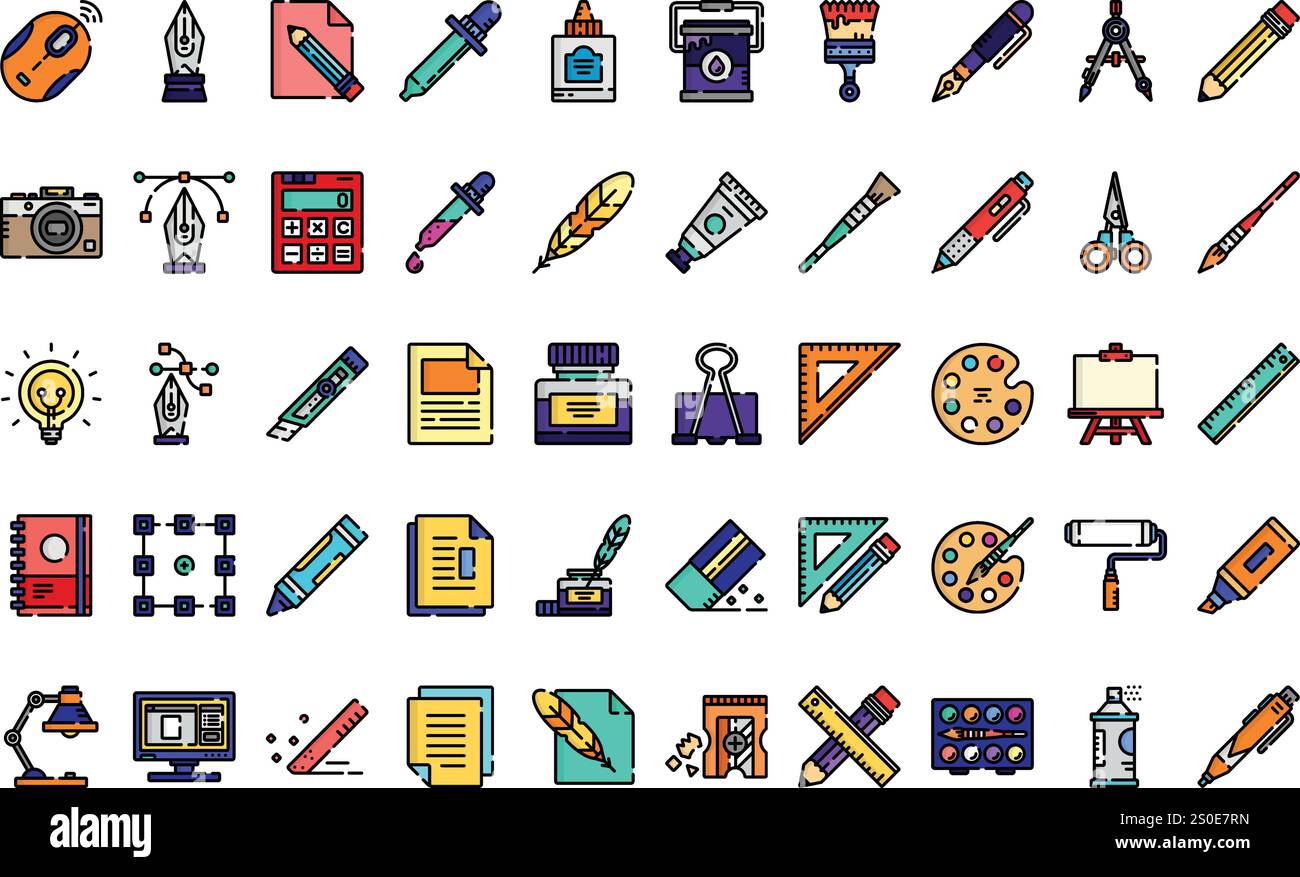 Painting tools icons High-Quality Vector Icons Collection with Editable ...