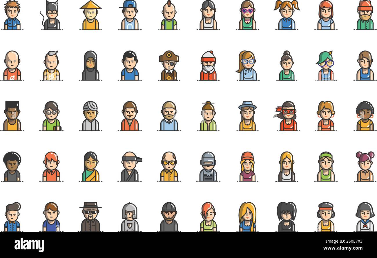 People avatars icons High-Quality Vector Icons Collection with Editable ...
