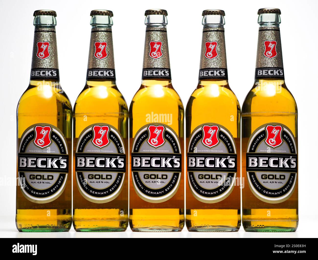 Germany. 27th Dec, 2024. In this photo illustration, bottles of Beck's ...