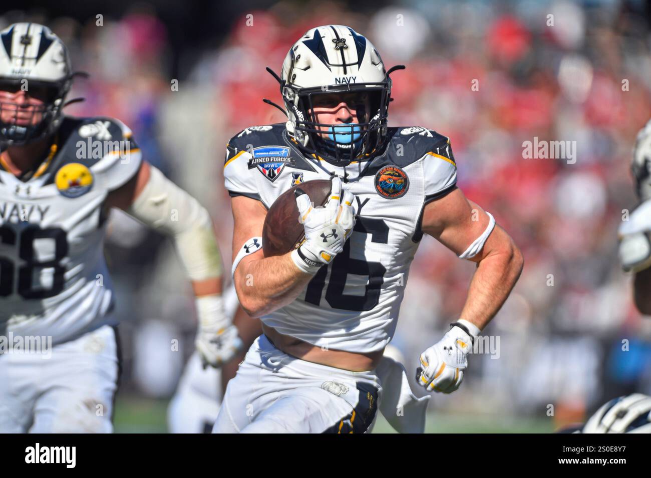 FORT WORTH, TX - December 27: Navy Midshipmen fullback Alex Tecza runs ...