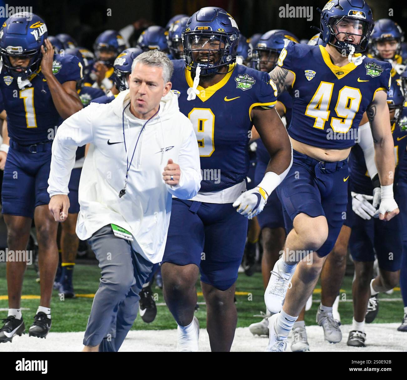 December 26, 2024: Head Coach Jason Candle leads the Toledo Rockets ...