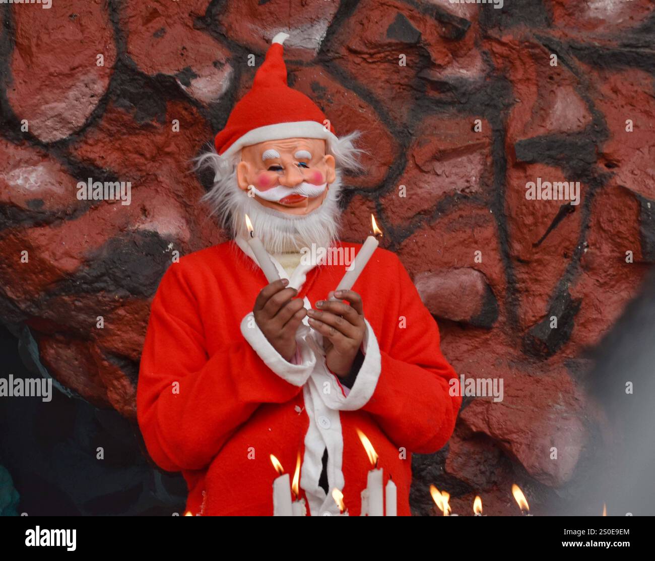 Chirstmas celebrations in Kashmir India A person dressed as Santa Claus ...