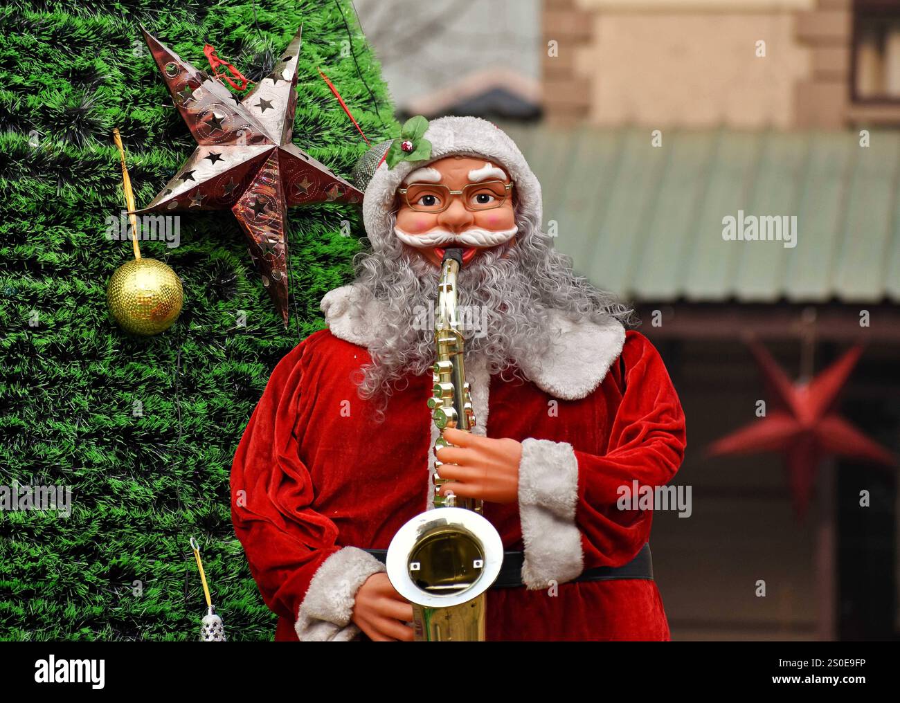 Chirstmas celebrations in Kashmir India A person dressed as Santa Claus ...