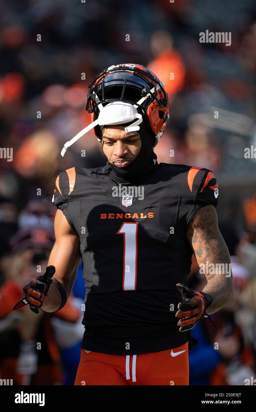 Cincinnati Bengals wide receiver Ja'Marr Chase walks to the locker room ...