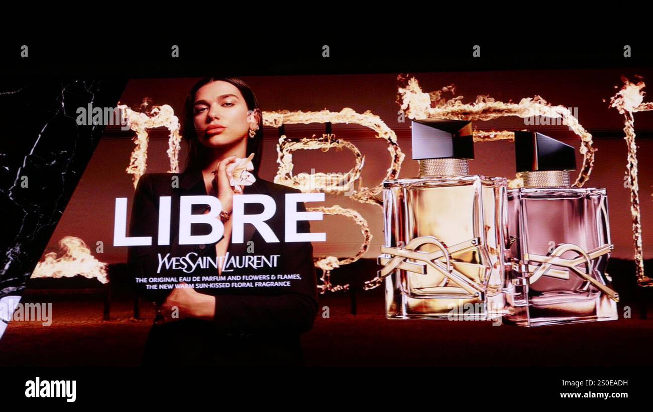 Los Angeles, California, USA 26th December 2024 Due Lipa YSL Yves Saint ...