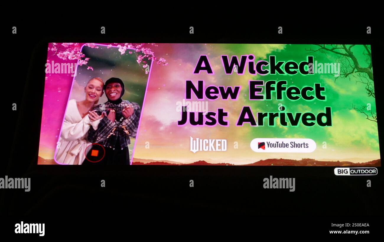 Los Angeles, California, USA 26th December 2024 Wicked Billboard with ...