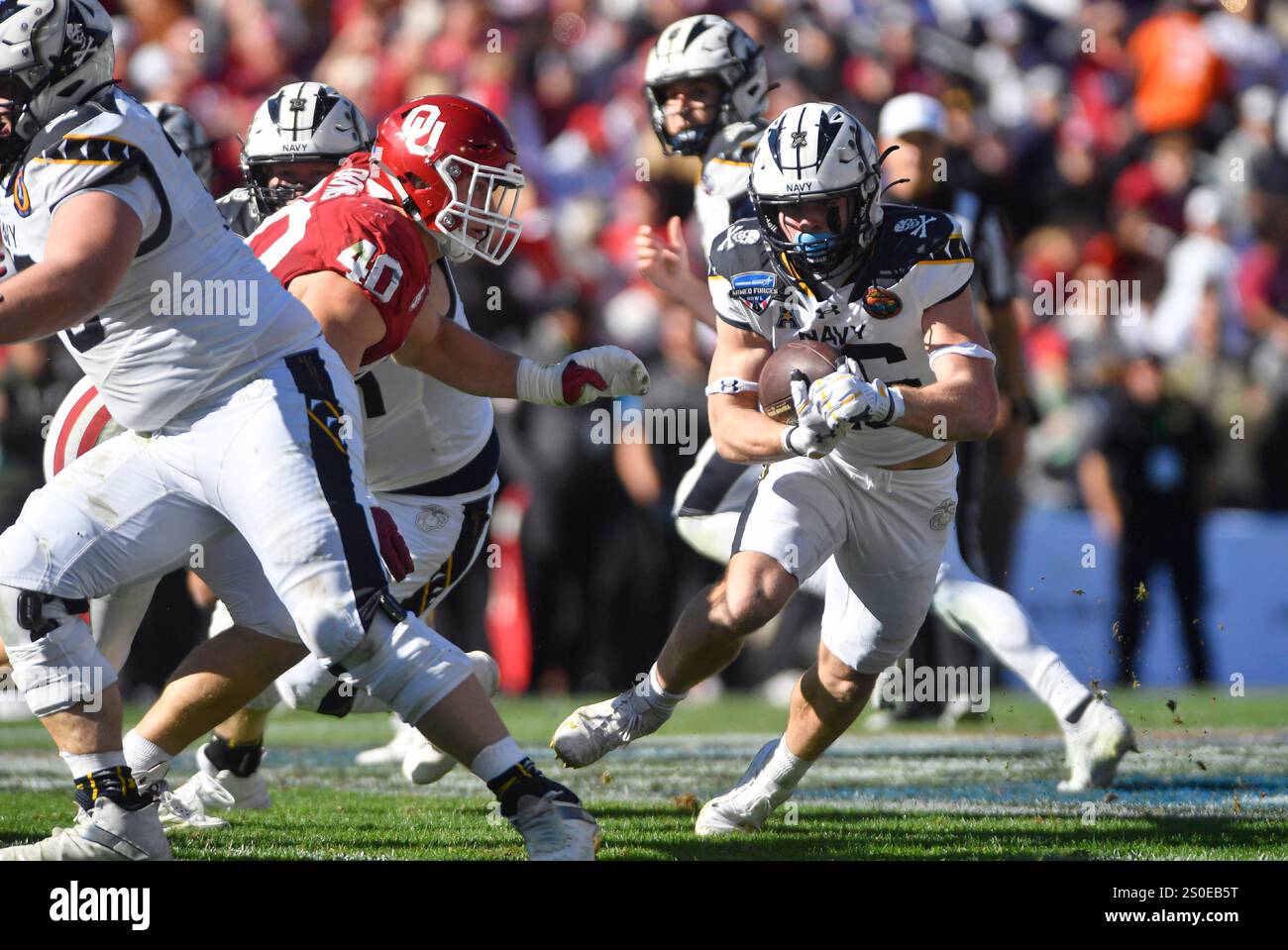 FORT WORTH, TX - December 27: Navy Midshipmen fullback Alex Tecza runs ...