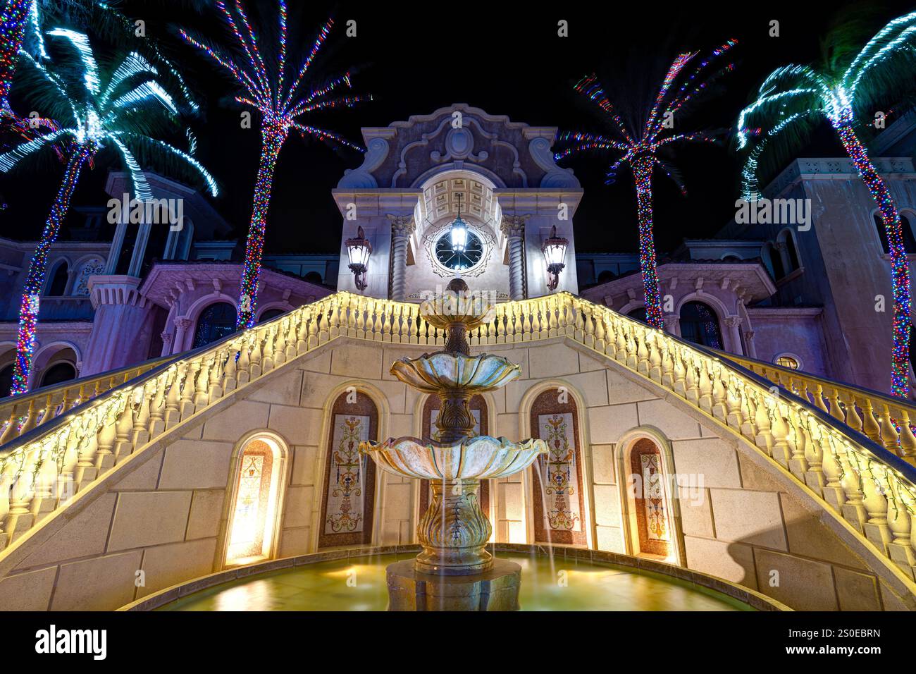 Hutchinson Island Mansion (Robert Eustace estate). Christmastime ...