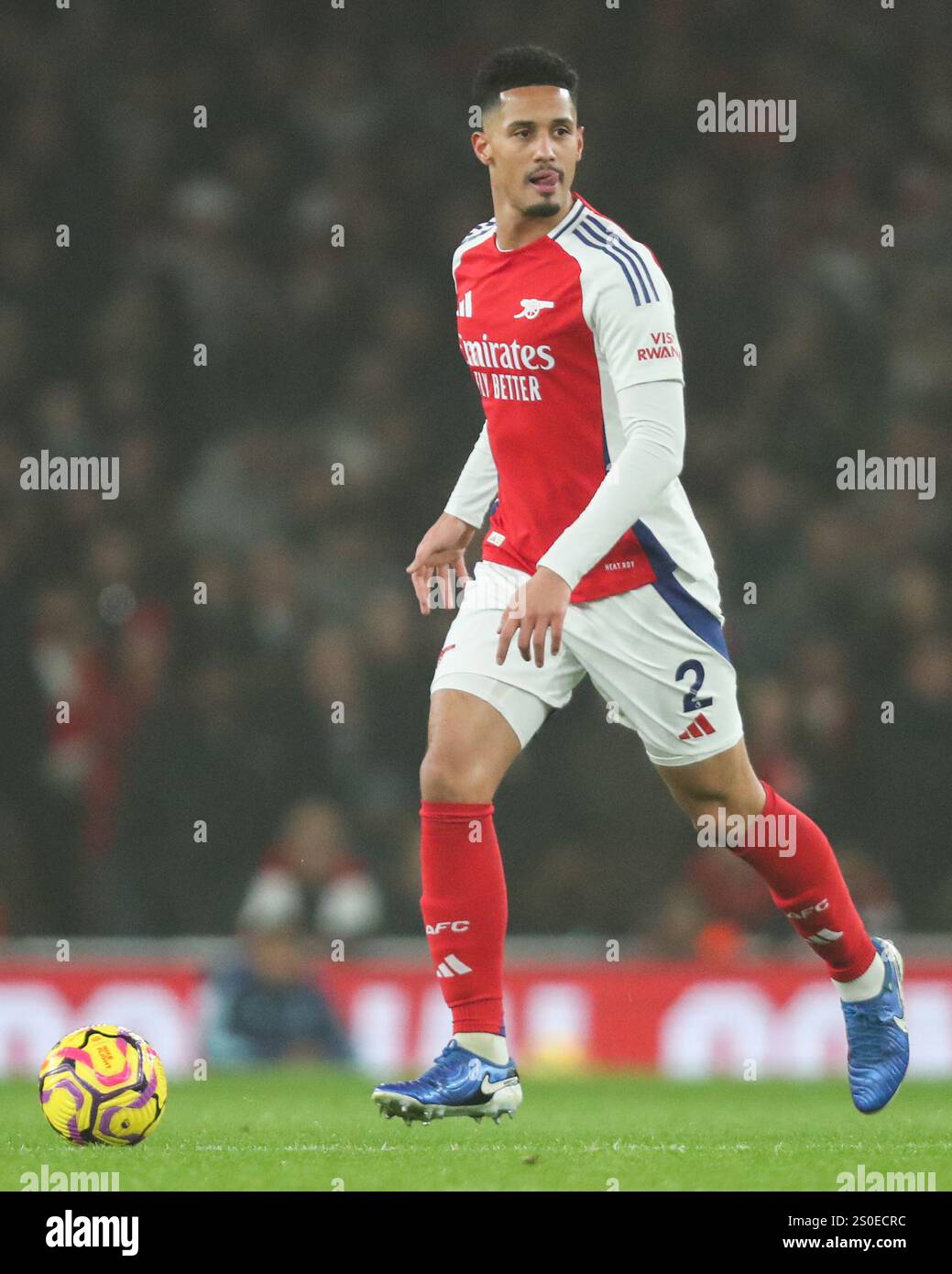 William Saliba of Arsenal in action during the Premier League match ...