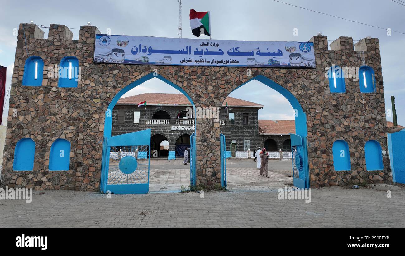 Port Sudan, Sudan. 27th Dec, 2024. People are seen at a building of ...