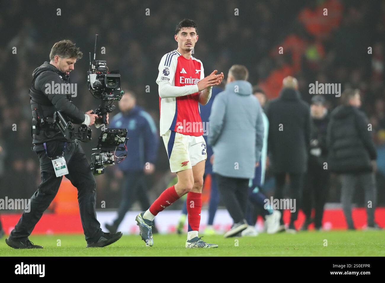 Kai Havertz of Arsenal applauds the home fans after the Premier League ...