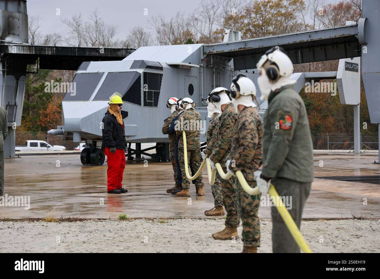 U.S. Marines with the Marine Medium Tiltrotor Squadron (VMM) 263, 2nd Marine Aircraft Wing ...
