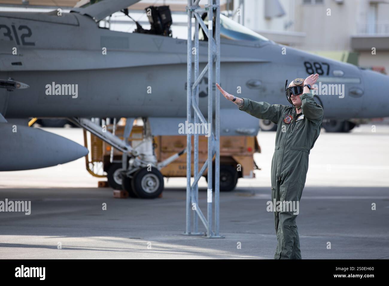 U.S. Marine Corps Cpl. Vincent Gibson, a fixed-wing aircraft mechanic ...