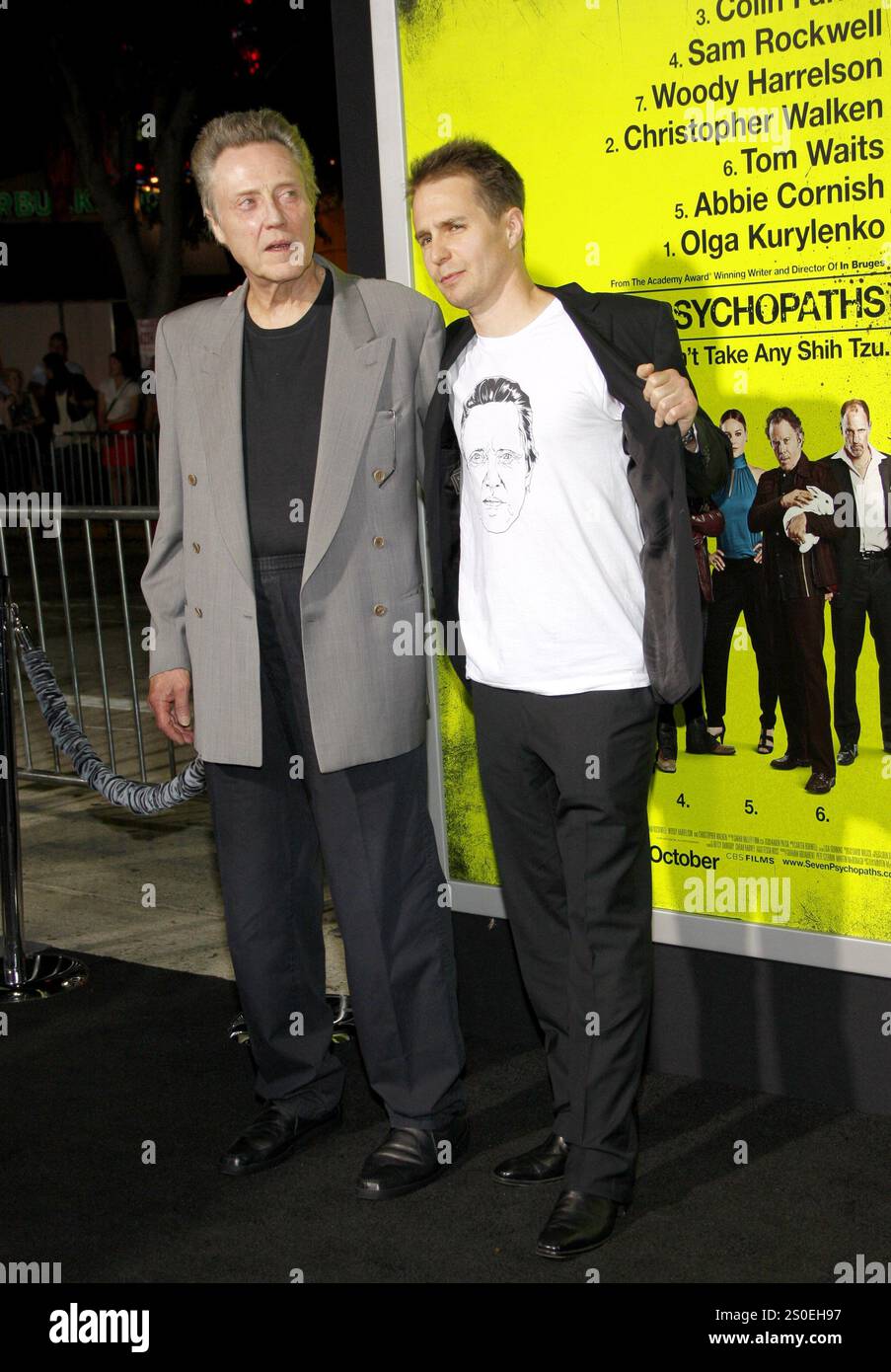 Christopher Walken and Sam Rockwell at the Los Angeles premiere of ...