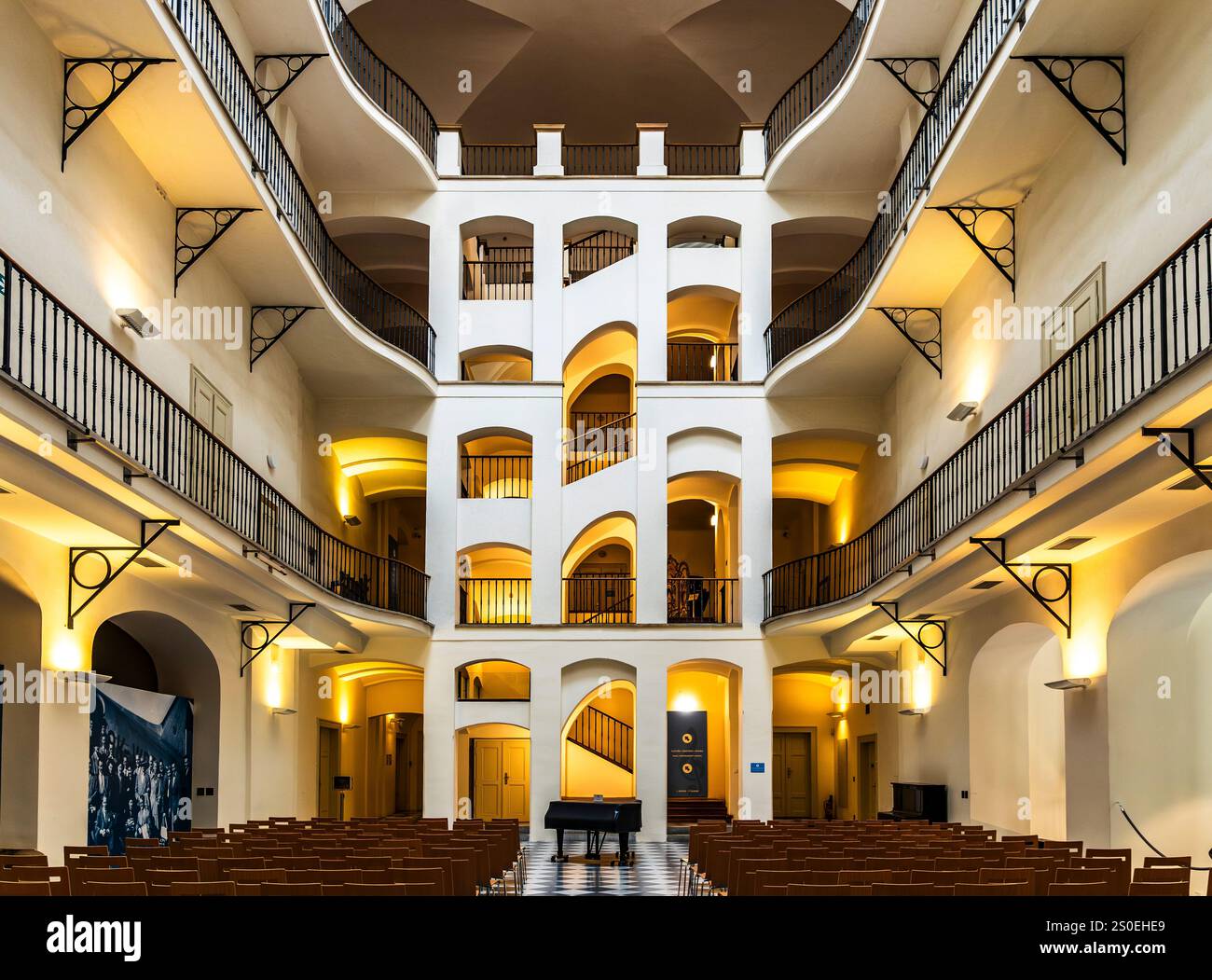 Interior of Czech Museum of Music, housed in the former Baroque church ...