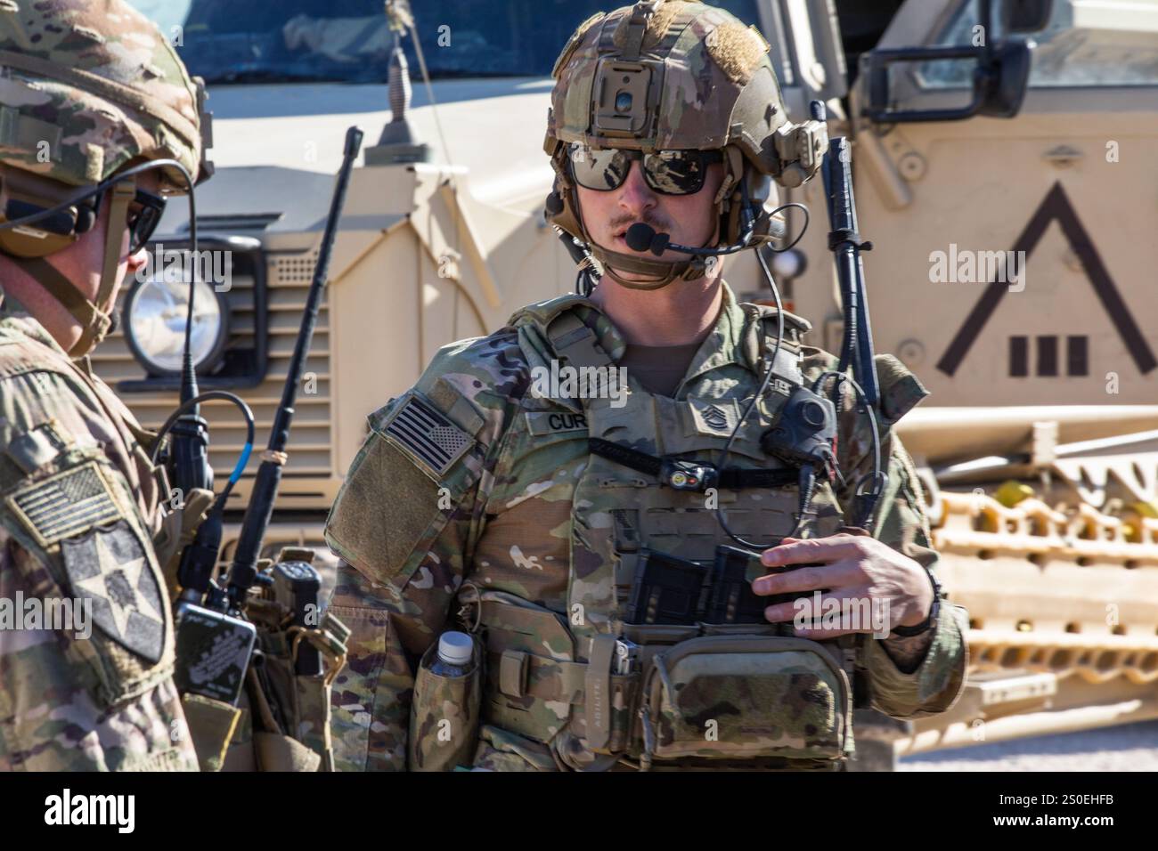 U.S. Army Sgt. 1st Class Nathaniel Currier, assigned to 3rd Battalion ...