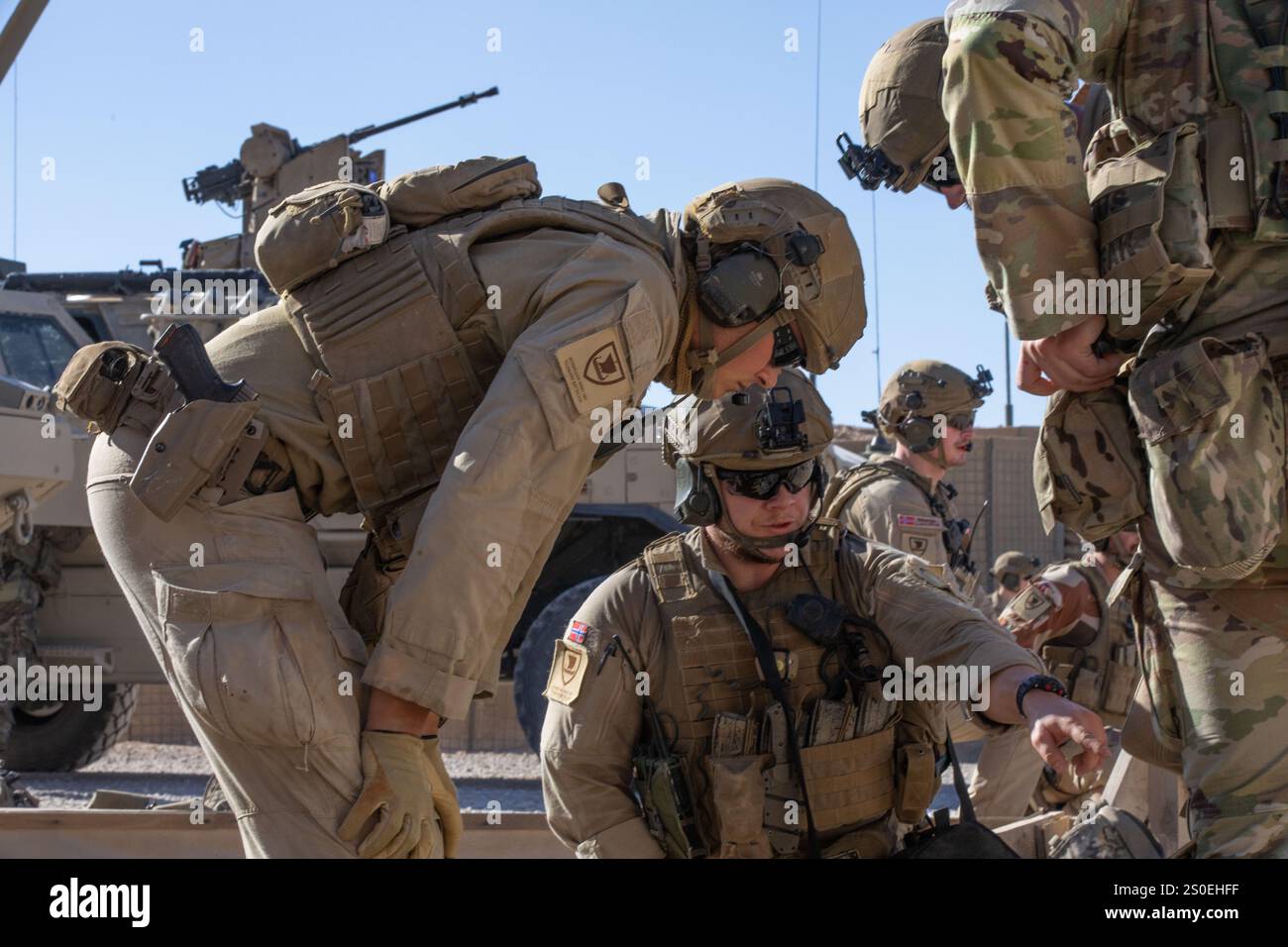 Norwegian Army service members from Task Force Viking and U.S. Army ...