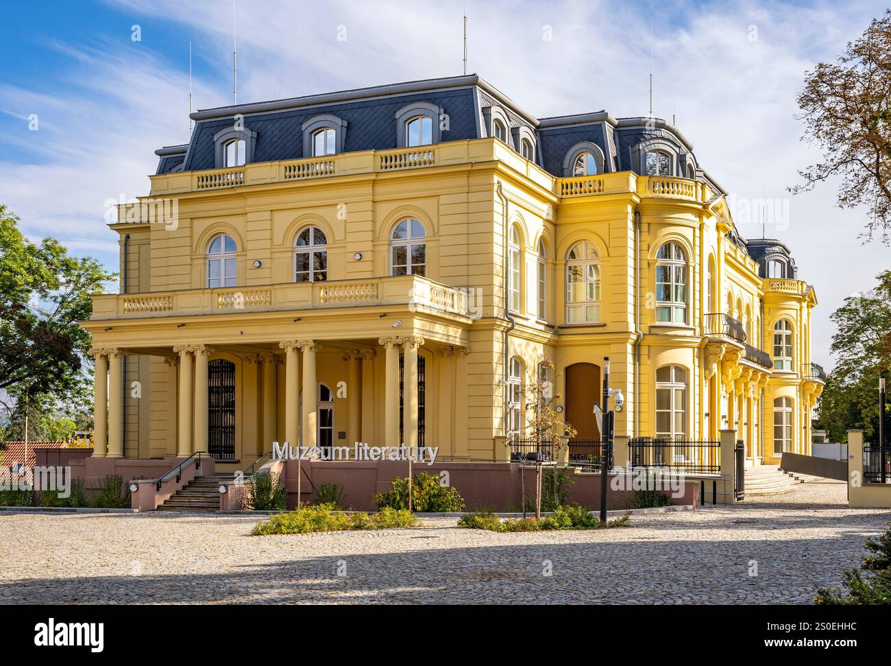 Facade of Museum of Czech Literature, housed in elegant 20th century ...