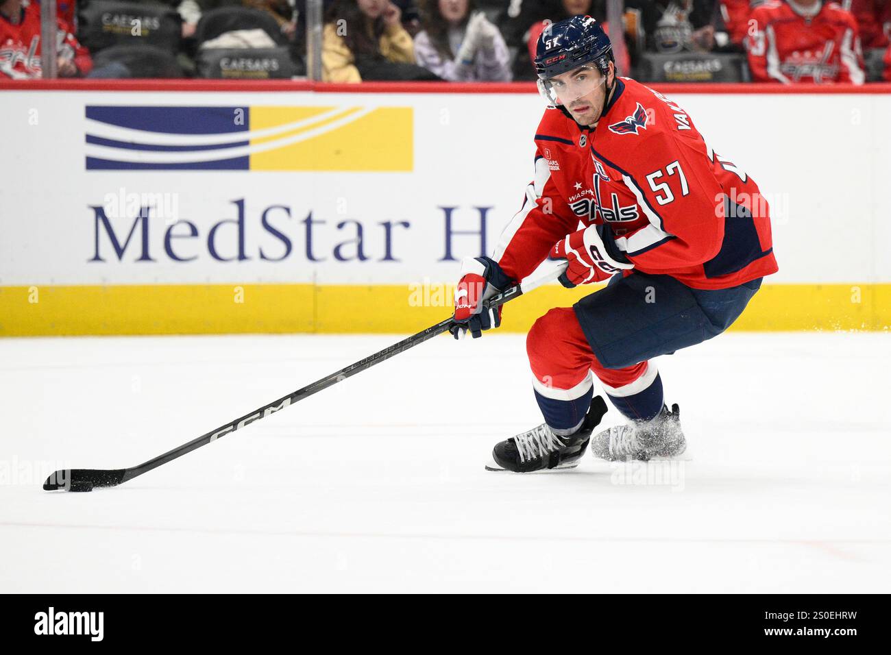 Washington Capitals defenseman Trevor van Riemsdyk (57) in action ...