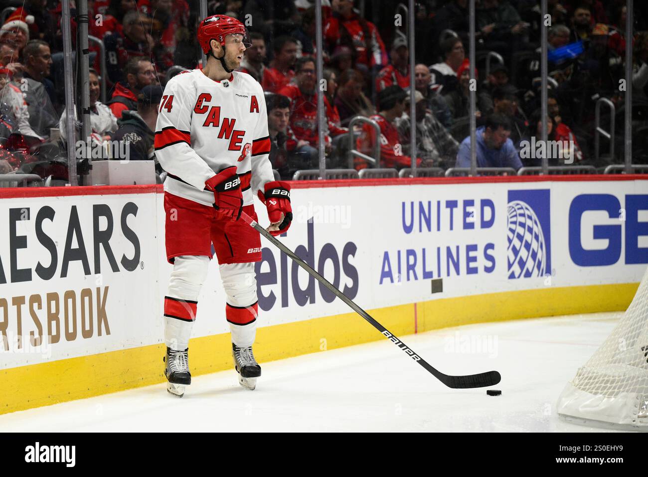 Carolina Hurricanes defenseman Jaccob Slavin (74) in action during the ...