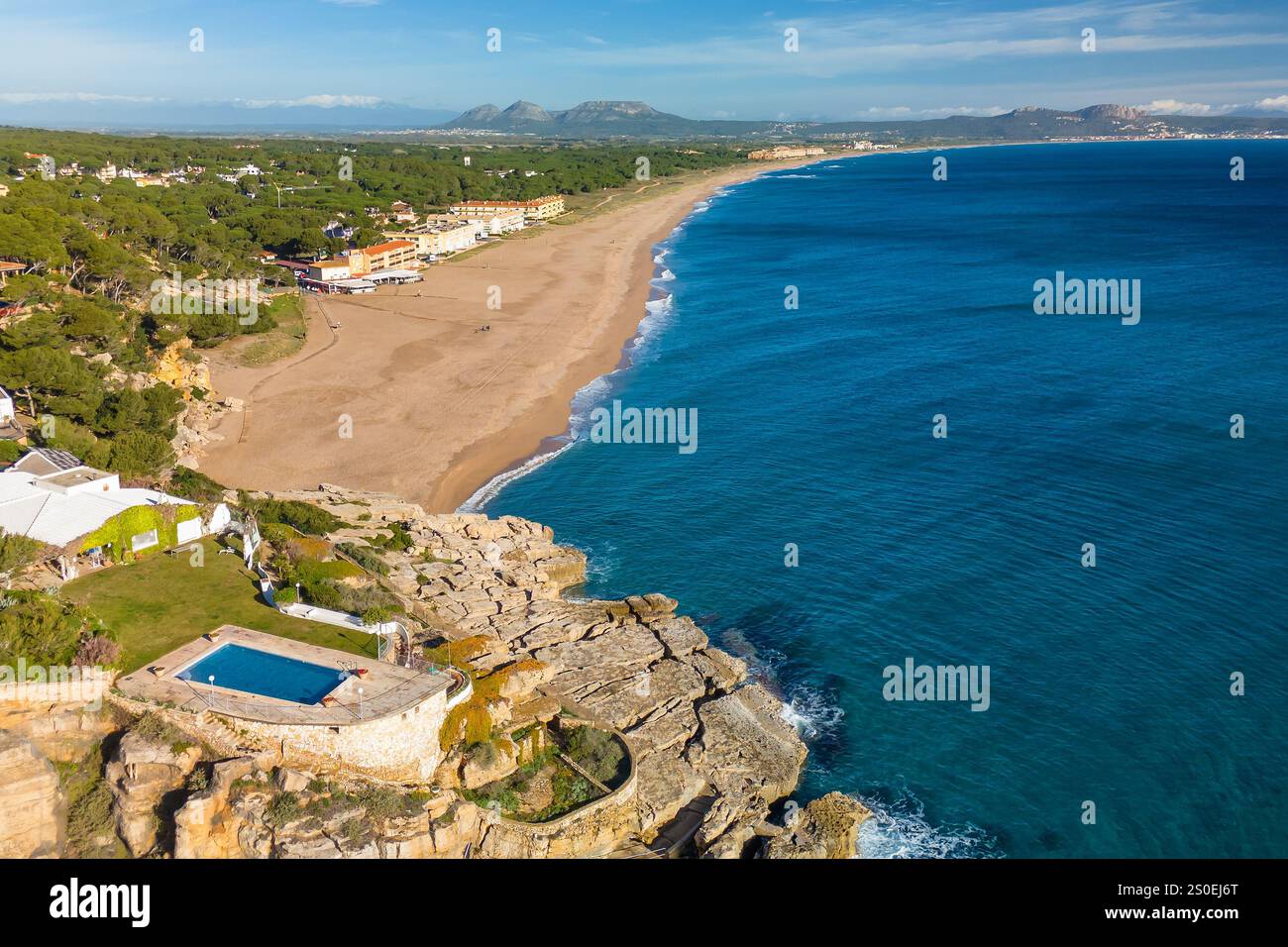 Amazing Costa Brava coast along the Mediterranean Sea in Spain Stock ...