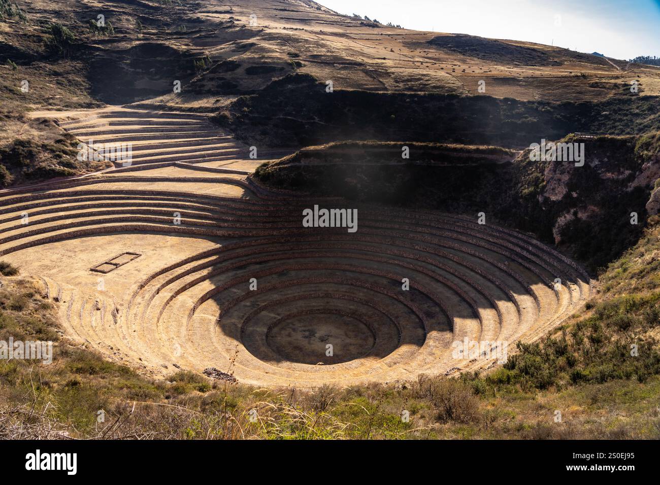 Circular terracesof the Inca agricultural site at Moray in Sacred ...